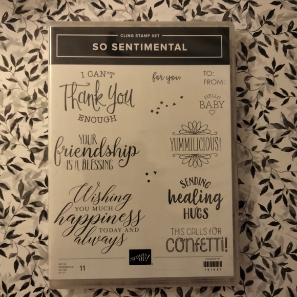Stampin' Up! | Art | Stampin Up So Sentimental Cling Stamp Set Black ...